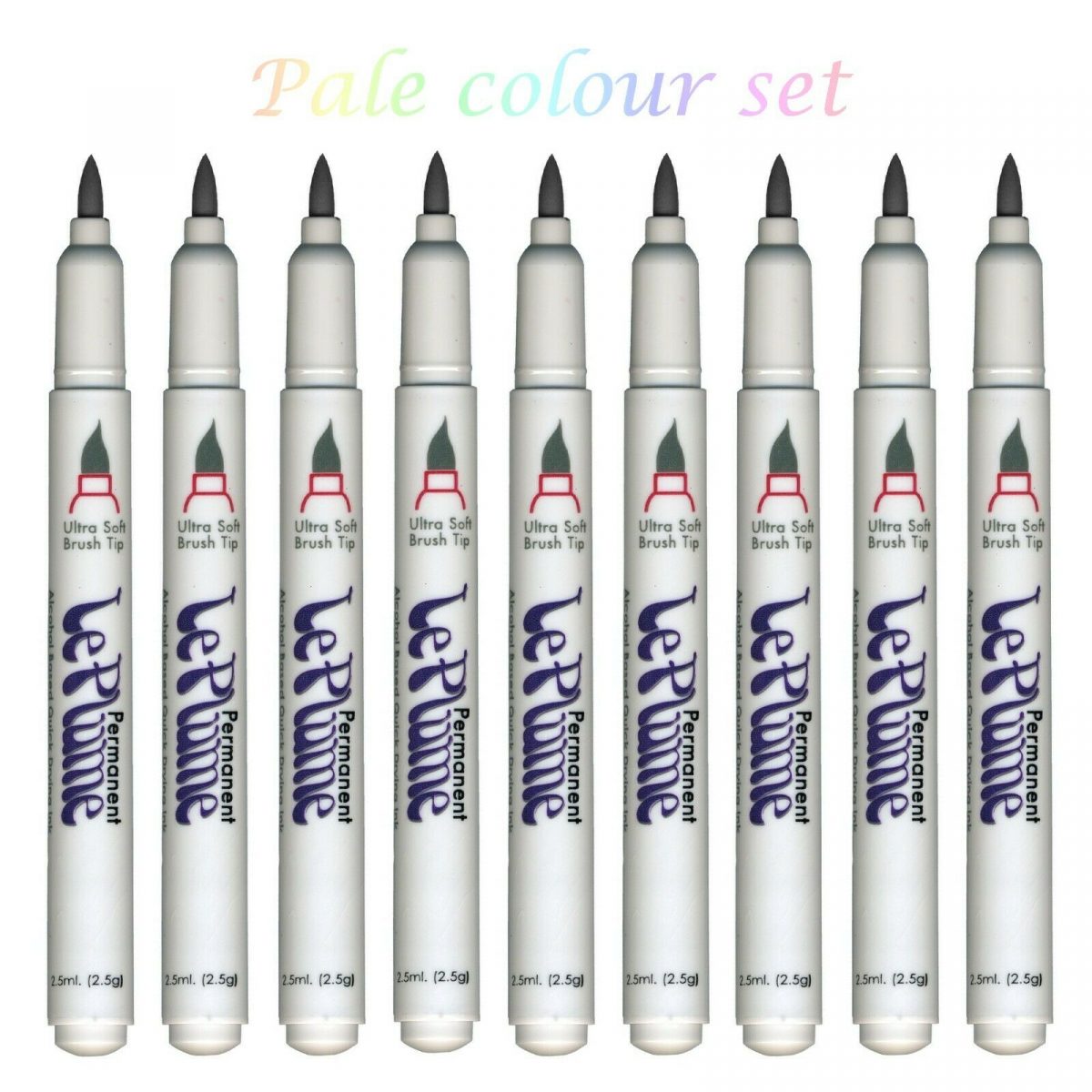 Marvy Le Plume Permanent Pale colours – 9 Marker pens in a set – Manga ...