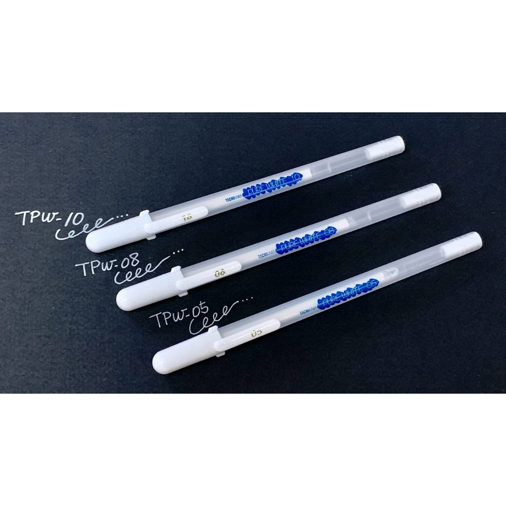 Tachikawa Water based Gel ink Opaque Pure White ballpoint 3 pen set (05 ...